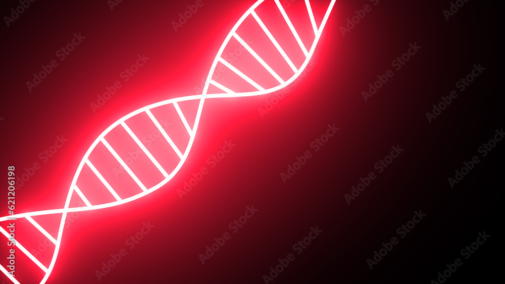 ภาพประกอบสต็อก neon dna strand, double helix structure. biology Science ...