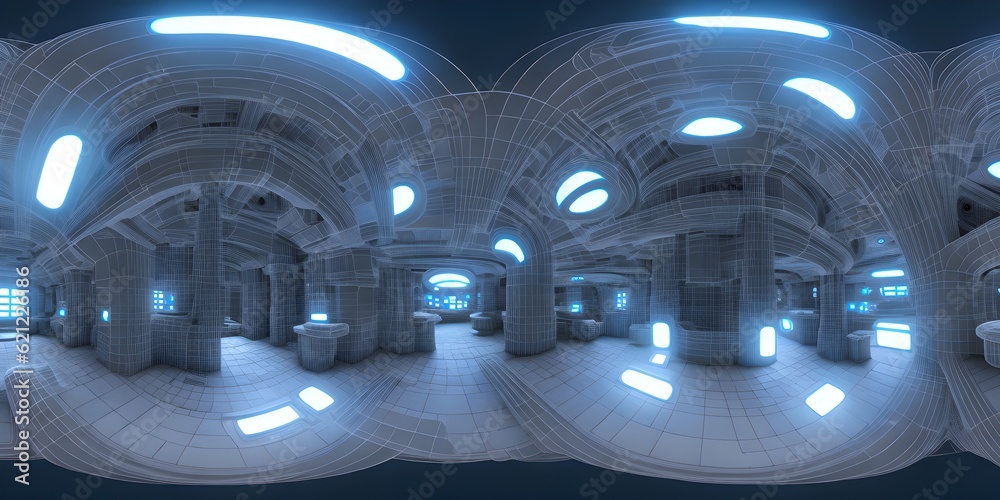 Futuristic Pseudo-360 HDRI Fractal Environment Map, Generative AI ...