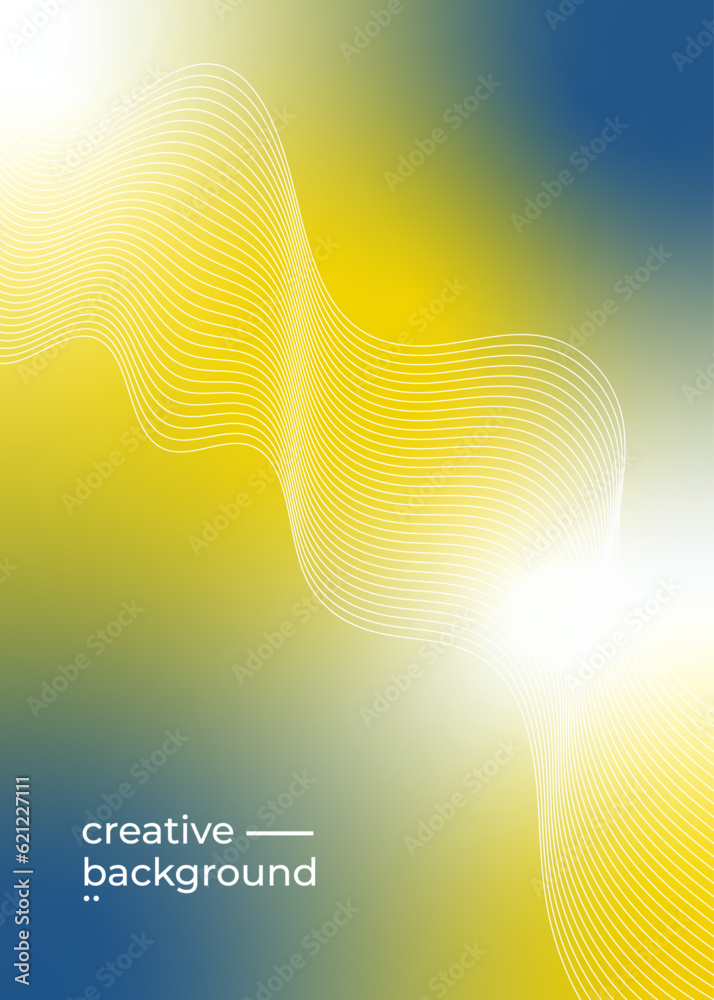 Blue yellow gradient background. blurry cover design. modern elegant ...