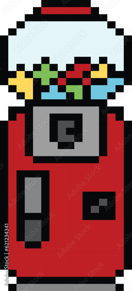 Gumball Machine Pixel Art Vector image Stock Vector | Adobe Stock