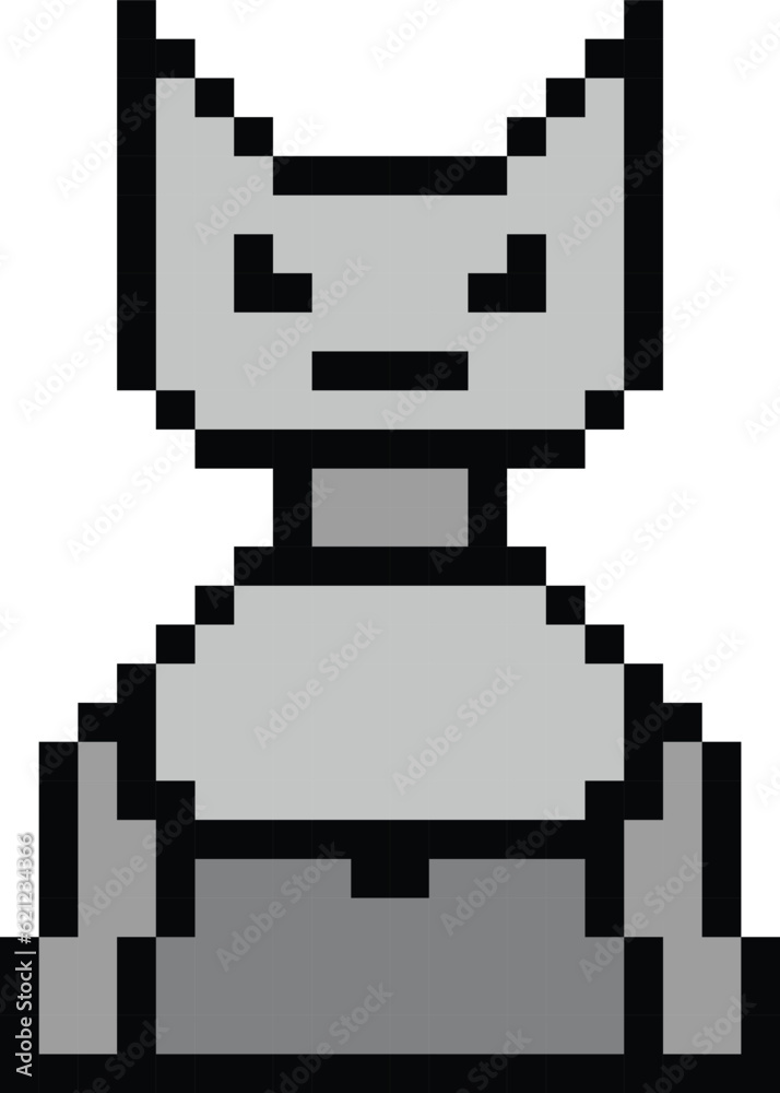 Cat Pixel Art Vector image Stock Vector | Adobe Stock