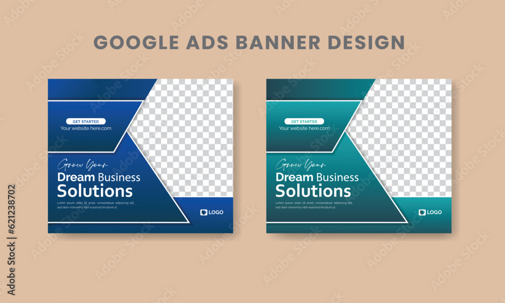 Creative google Ads banner Design Template ,Vector horizontal and ...
