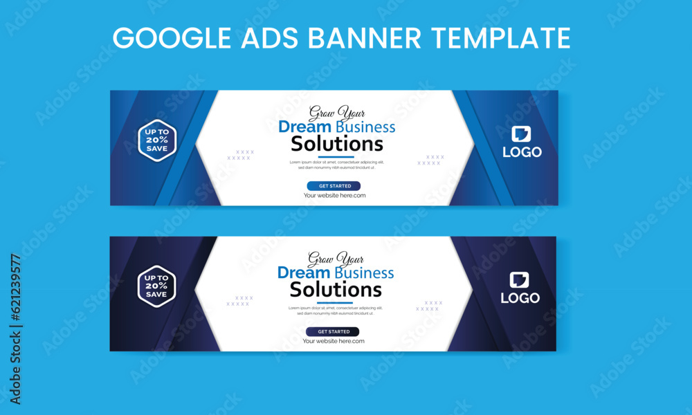 vertical google web ads banner design Stock Vector | Adobe Stock
