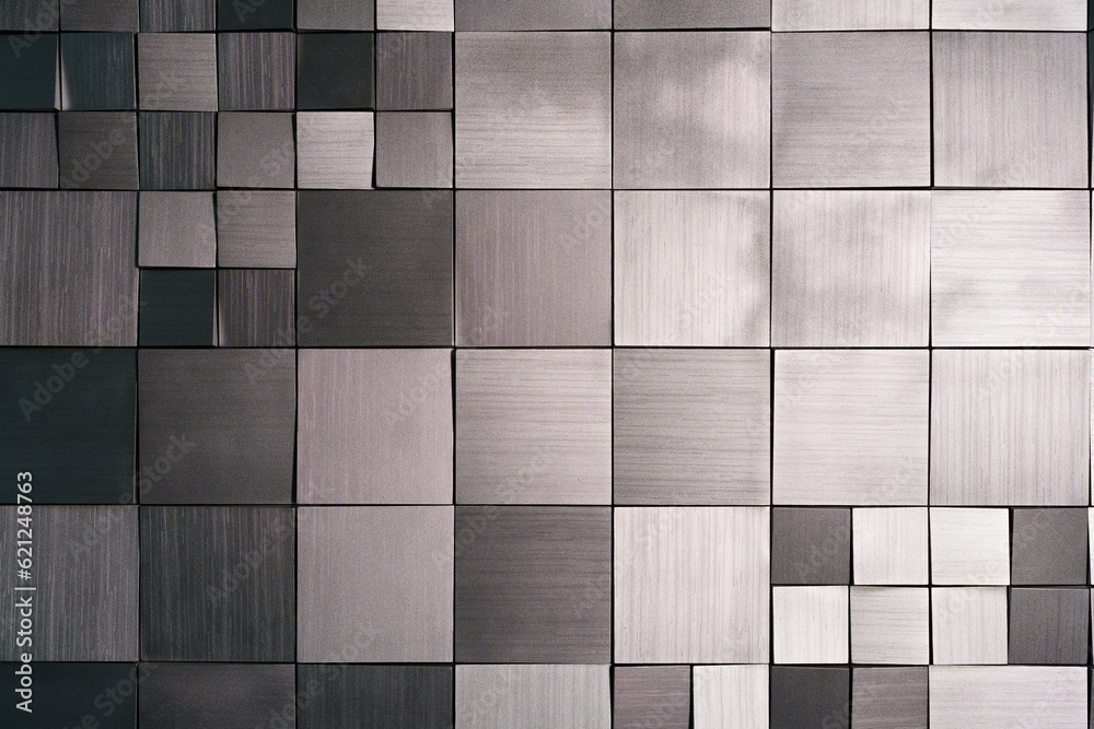 texture metal squares of different sizes and shades of steel color ...