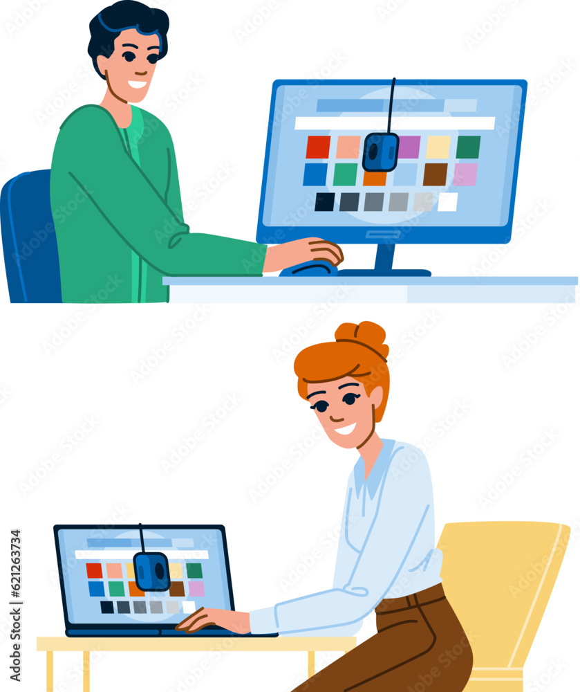 digital calibrate monitor vector. display equipment, technology tool ...