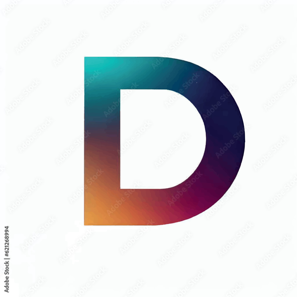 logo illustration of the letter d on a white background Stock Vector ...