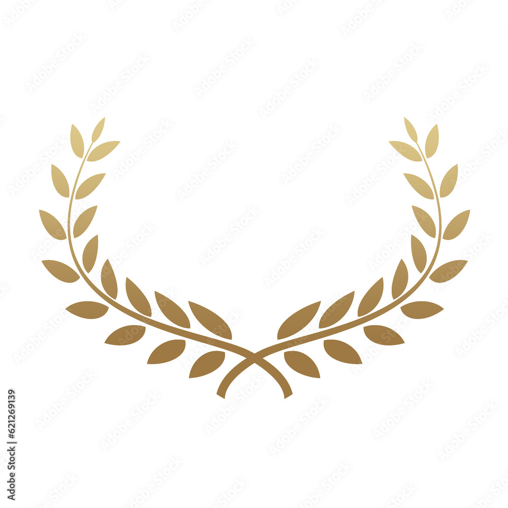 golden laurel wreath transparent background for element award design ...