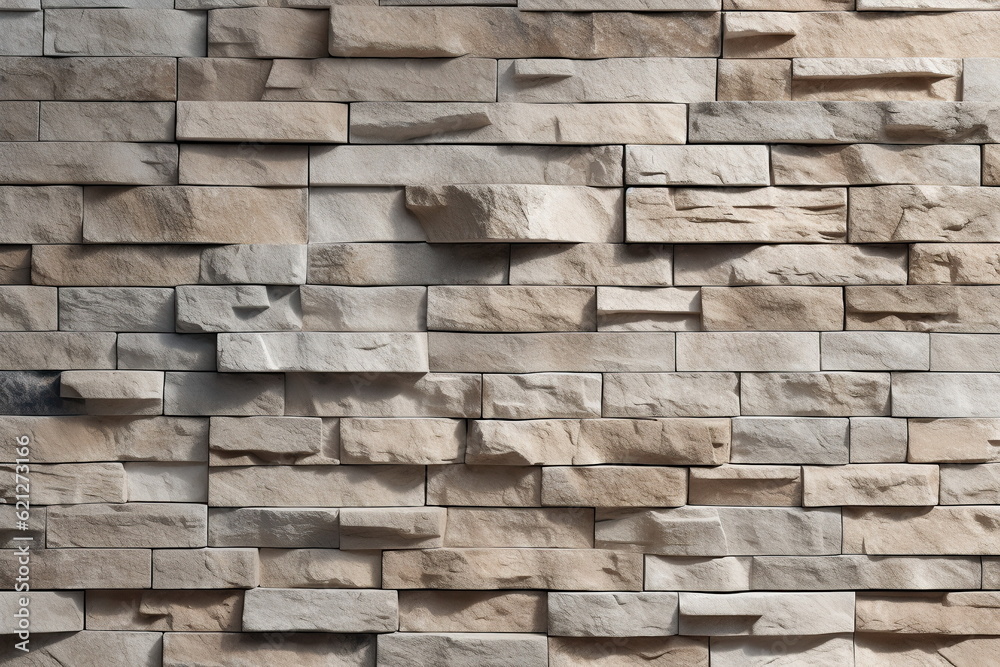 Cladding of grey and rough sandstone mosaic tiled wall texture. Stone ...