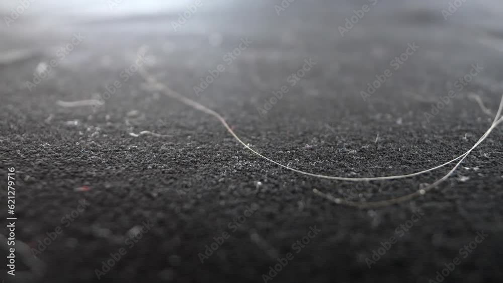 Hair loss out while combing hair.Hair of unhealthy person whose hair is ...