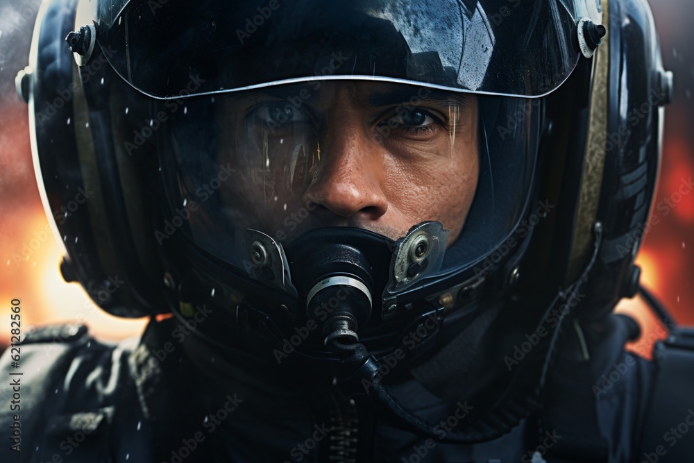 AI generated fighter jet pilot Stock Photo | Adobe Stock