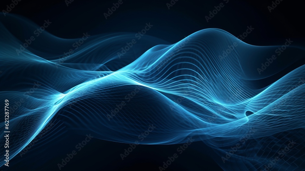 Ethereal Blue Lights: Digitally Enhanced Sinuous Lines and Subtle ...