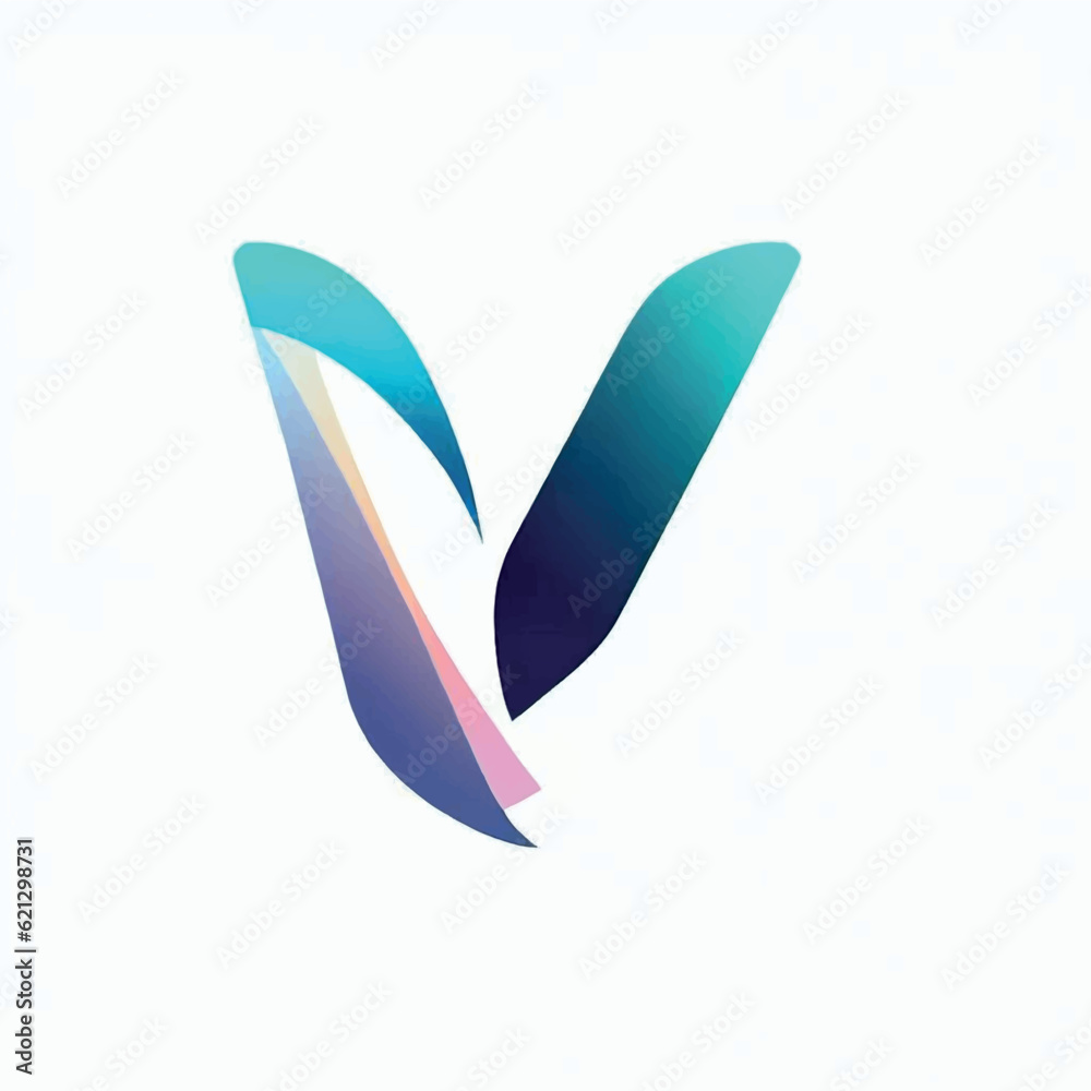 logo illustration of the letter v on a white background Stock Vector ...