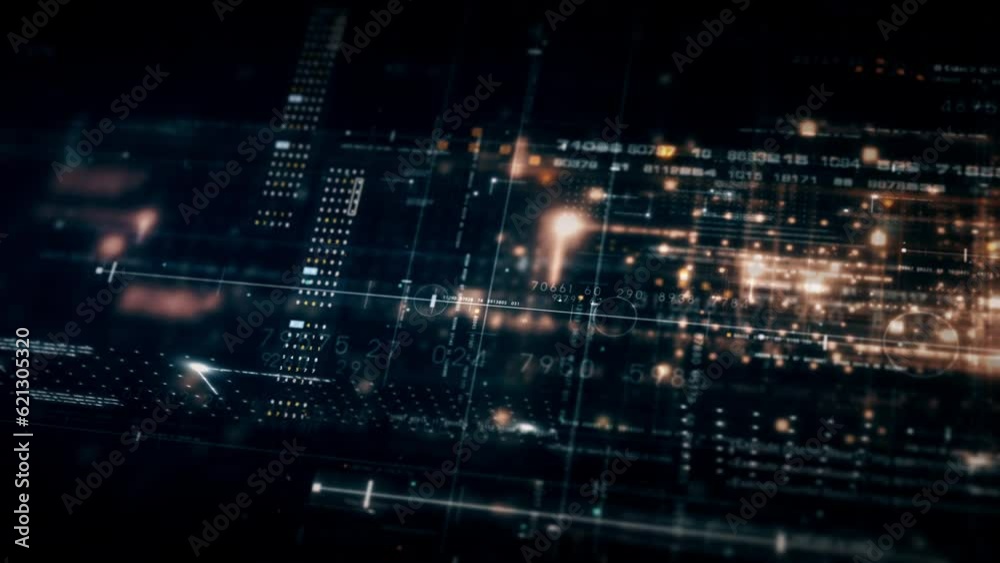 Advanced data matrix simulation UI with cutting-edge digital environment with a dynamic and ...