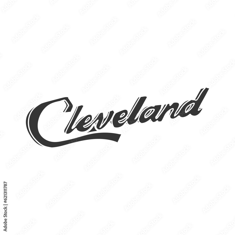 Vektorová grafika „Cleveland, OH, USA Icon Silhouette Illustration ...