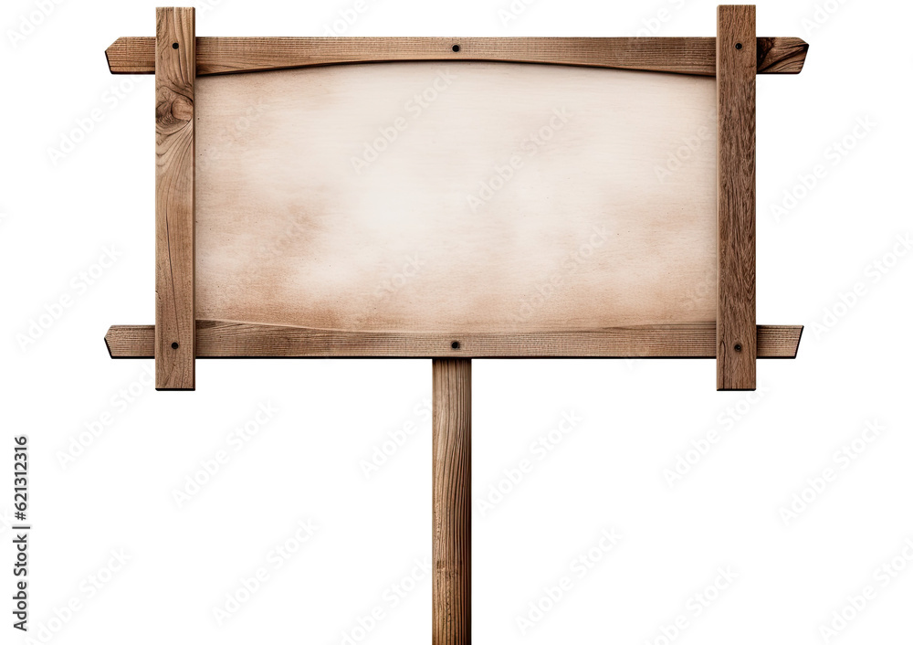 Old paper sign board isolated on transparent background, Generative AI ...