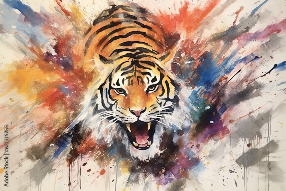 fluidity and unpredictability of watercolors by creating a dynamic and ...