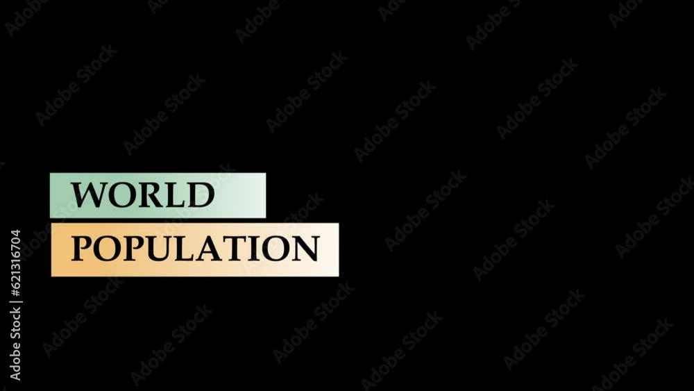 World Population Day: looping lower third for news and broadcast - 4k ...