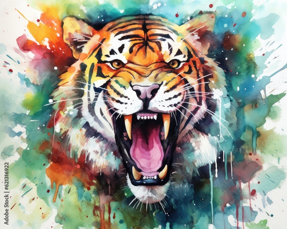 fluidity and unpredictability of watercolors by creating a dynamic and ...