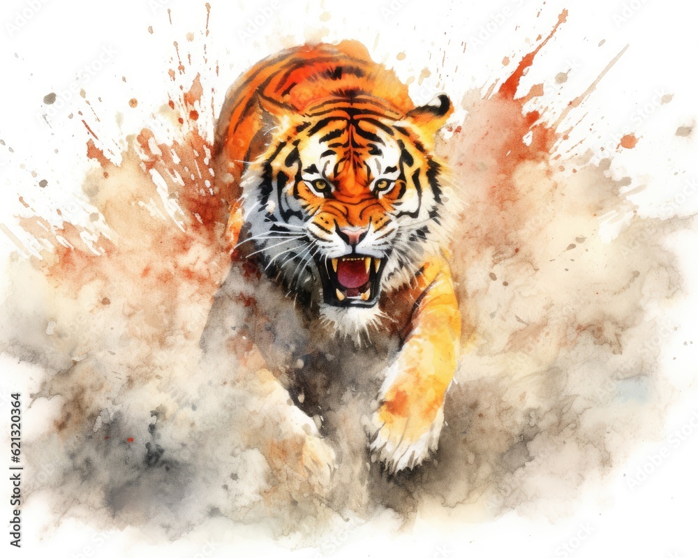 fluidity and unpredictability of watercolors by creating a dynamic and ...