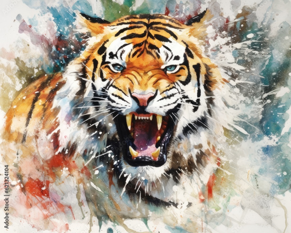 fluidity and unpredictability of watercolors by creating a dynamic and ...