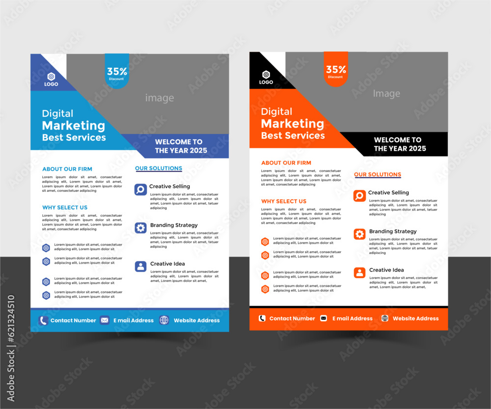 Modern illustration simple flyer design concept text layout editable ...