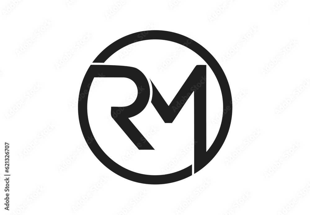 Initial monogram letter RM logo Design vector Template. RM Letter Logo ...