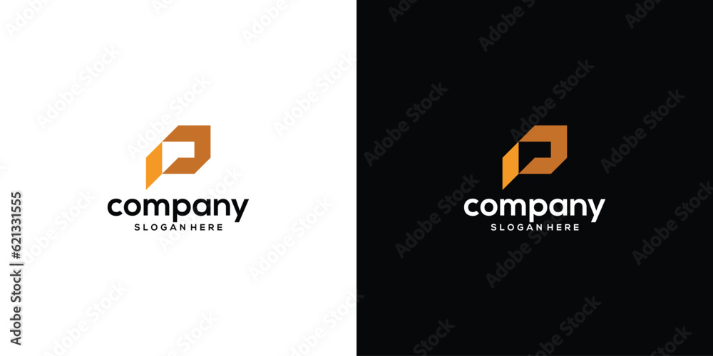 Free vector letter p logo. corporate business technology logo Stock ...