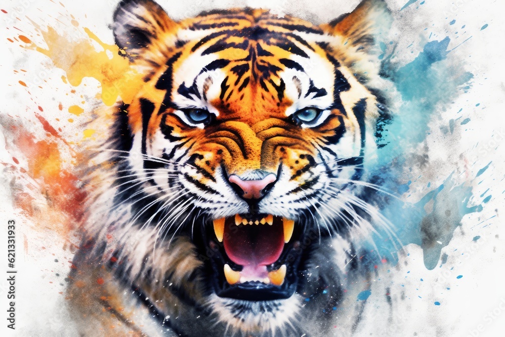 fluidity and unpredictability of watercolors by creating a dynamic and ...