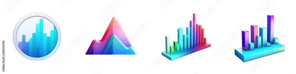 Chart clipart collection, vector, icons isolated on transparent ...