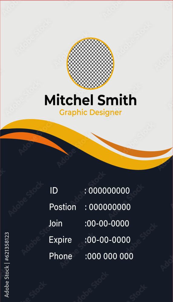 ID Card Template | Office Id card | Employee Id card for your company ...