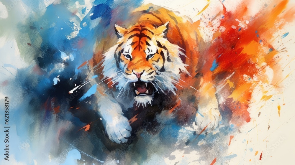 fluidity and unpredictability of watercolors by creating a dynamic and ...