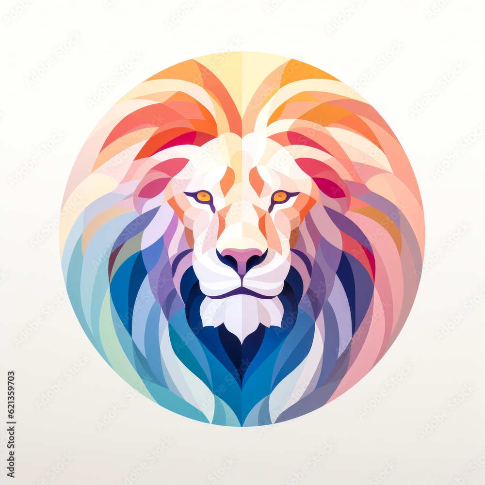 Engaging depiction of the astrological sign Leo - vibrant, minimalist ...