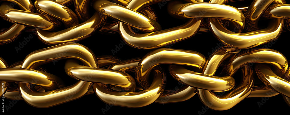 Sophisticated background with golden chains and interlocking links ...