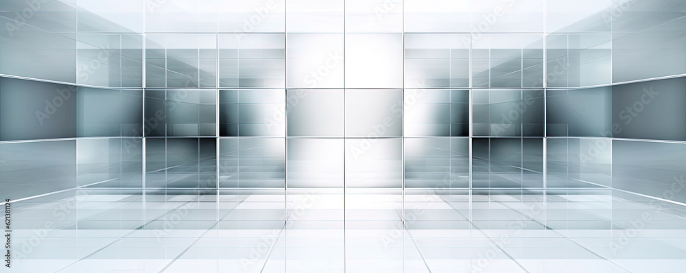 Clean and minimalist business backdrop with a grid of transparent ...