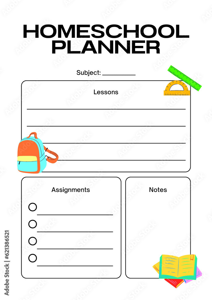 School planner digital planning insert sheet printable page template ...