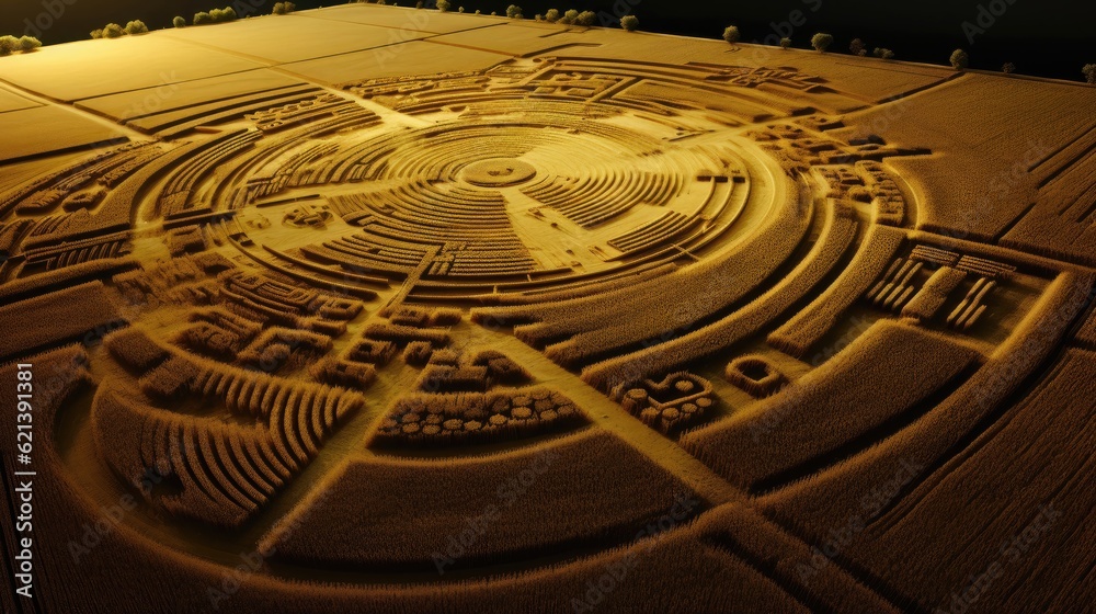 Eerie crop circles, etched into fields under the cover of night, puzzle humanity with their ...