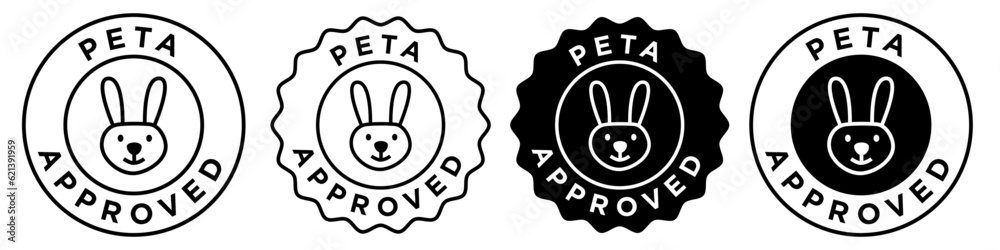 Peta approved icon vector set collection for web app ui use. Sign ...