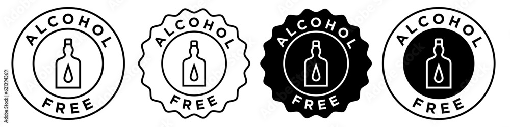 alcohol free icon set collection for web app ui use. Round circle ...