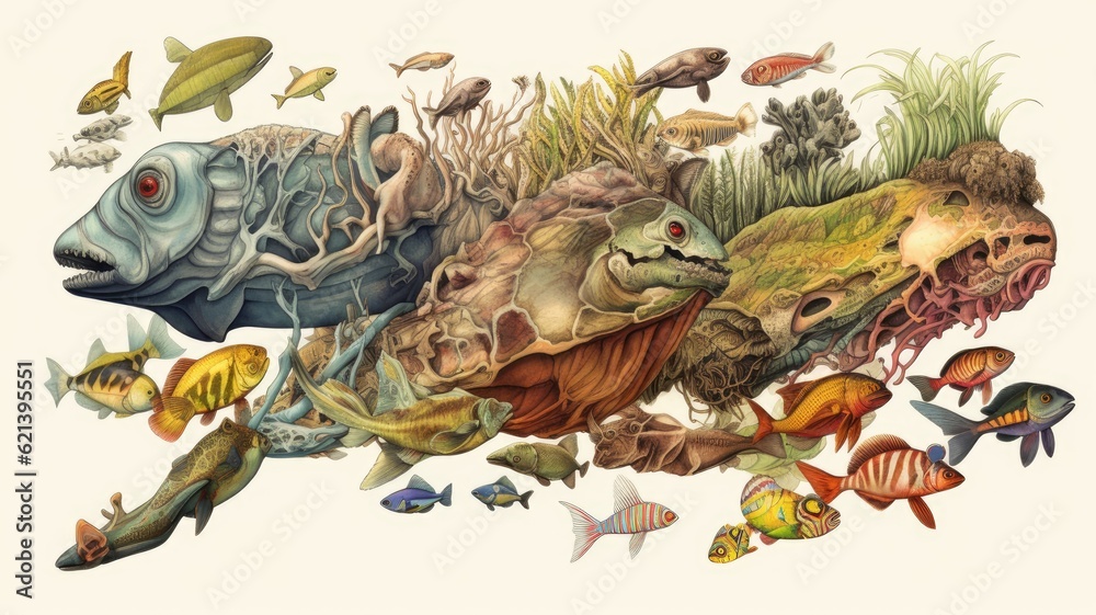 Adaptive radiation: Illustrations showcase the concept of adaptive ...
