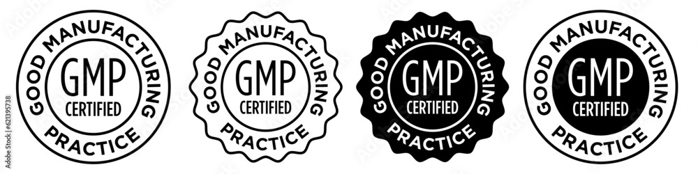 GMP Icon good manufacturing practice icon set collection vector ...