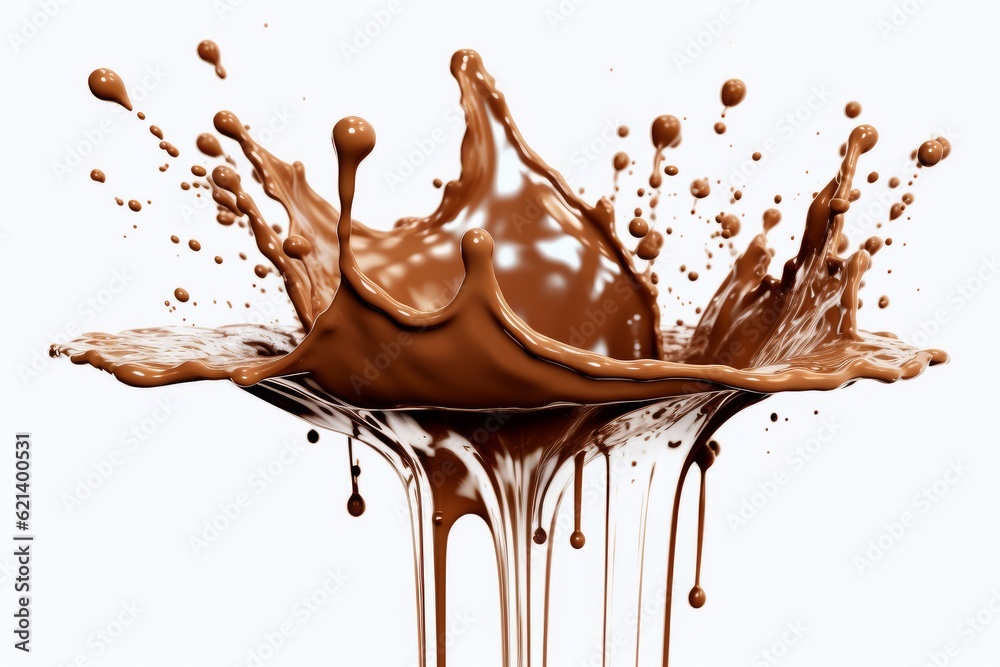 Delicious 3D Chocolate Liquid Splash Animation - PNG Image Generative ...