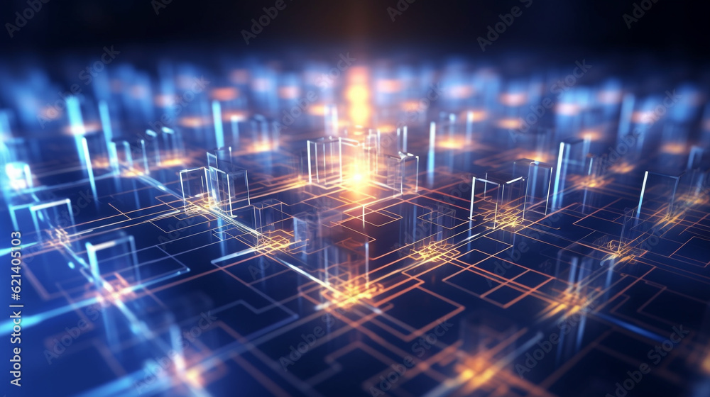 Quantum Information Processing Concept Quantum Computing For Powerful Data Elaboration Central