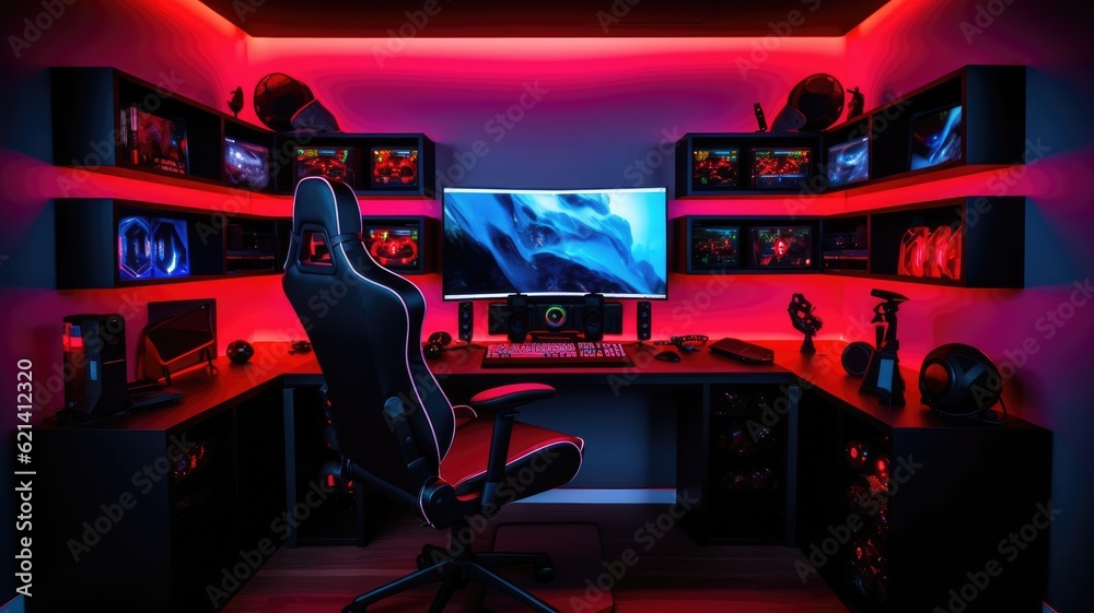 Inspiring office interior design Tech-inspired style Office featuring ...