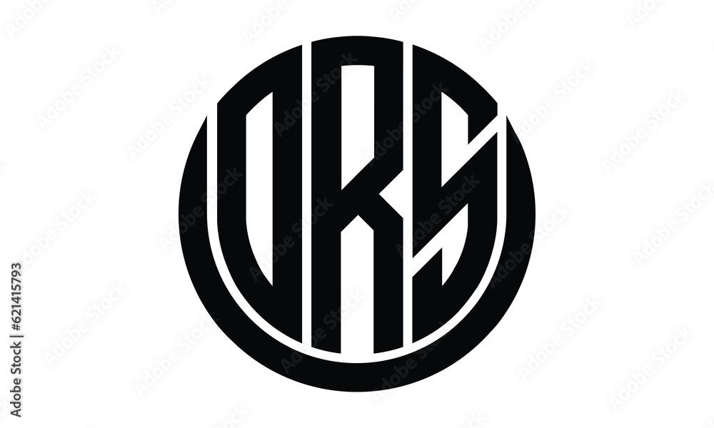 ORS shield in circle logo design vector template. lettermrk, wordmark ...