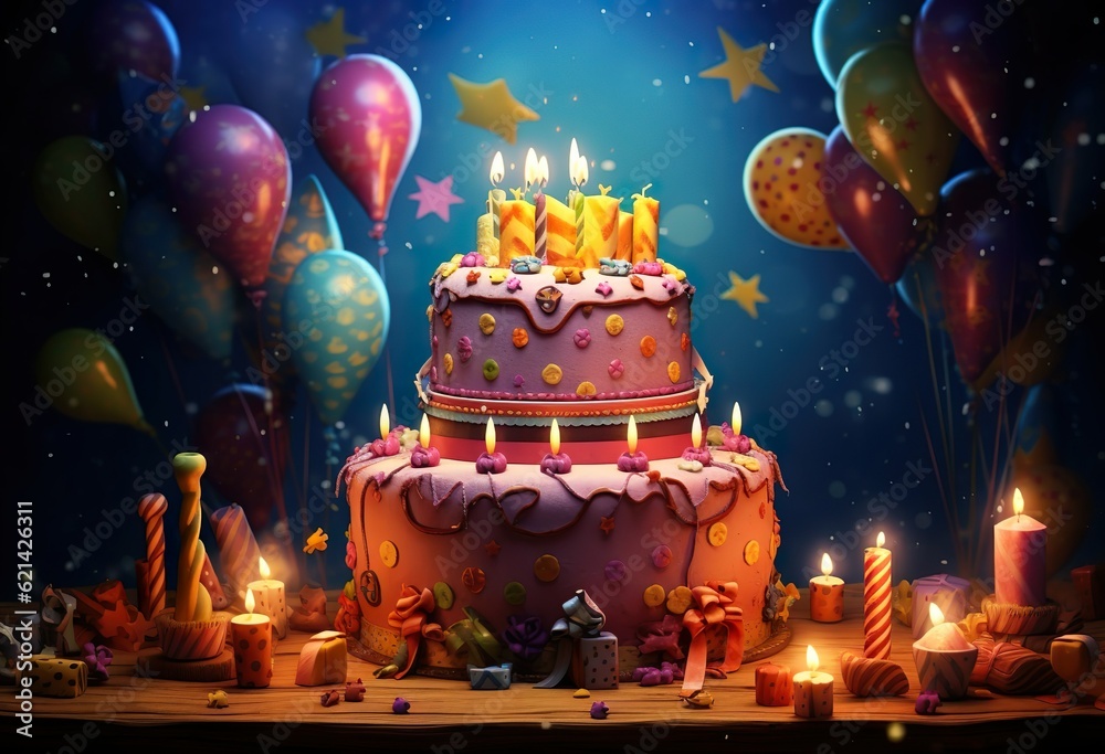 Happy birthday background Stock Photo | Adobe Stock