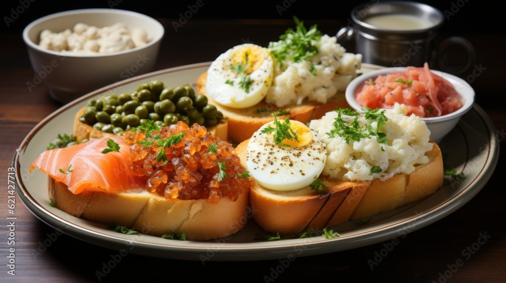 Plates of food white rice 🍚 topped with butter 🧈, canned corm 🌽, hash ...