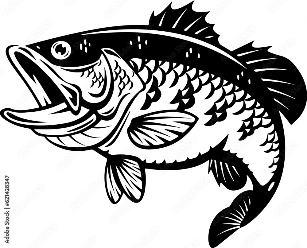 Bass Fishing SVG, Bass Fish SVG, Fishing SVG, Fish Svg, Largemouth Bass ...