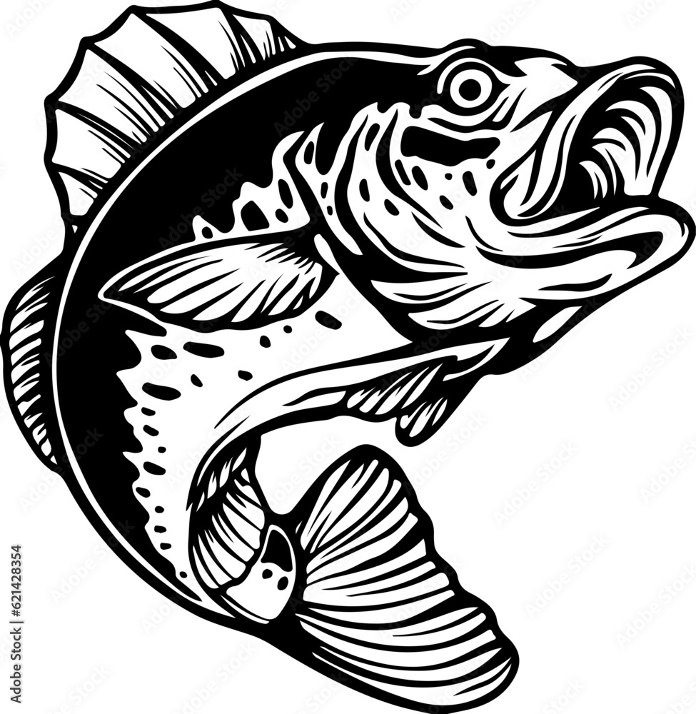 Bass Fishing SVG, Bass Fish SVG, Fishing SVG, Fish Svg, Largemouth Bass ...