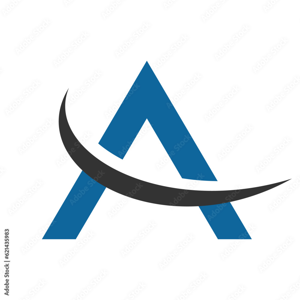 letter A swoosh logo template 2 Stock Vector | Adobe Stock