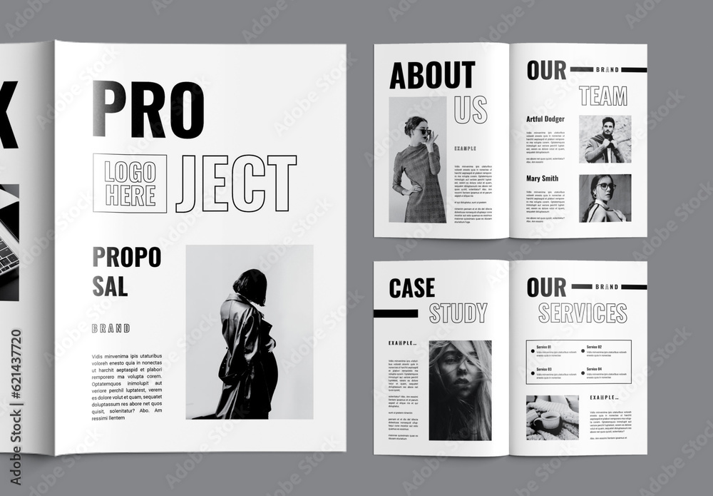 Project Proposal Design Stock Template | Adobe Stock